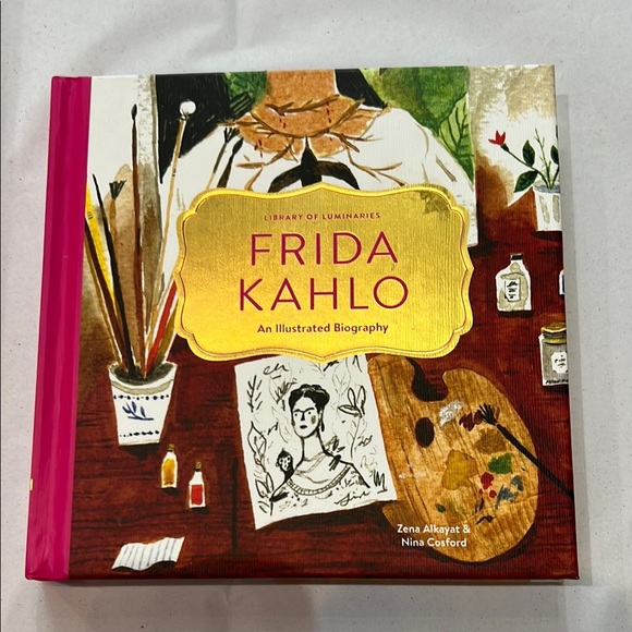 Frida Kahlo | Accents | Frida Kahlo Illustrated Biography Book Pink And ...